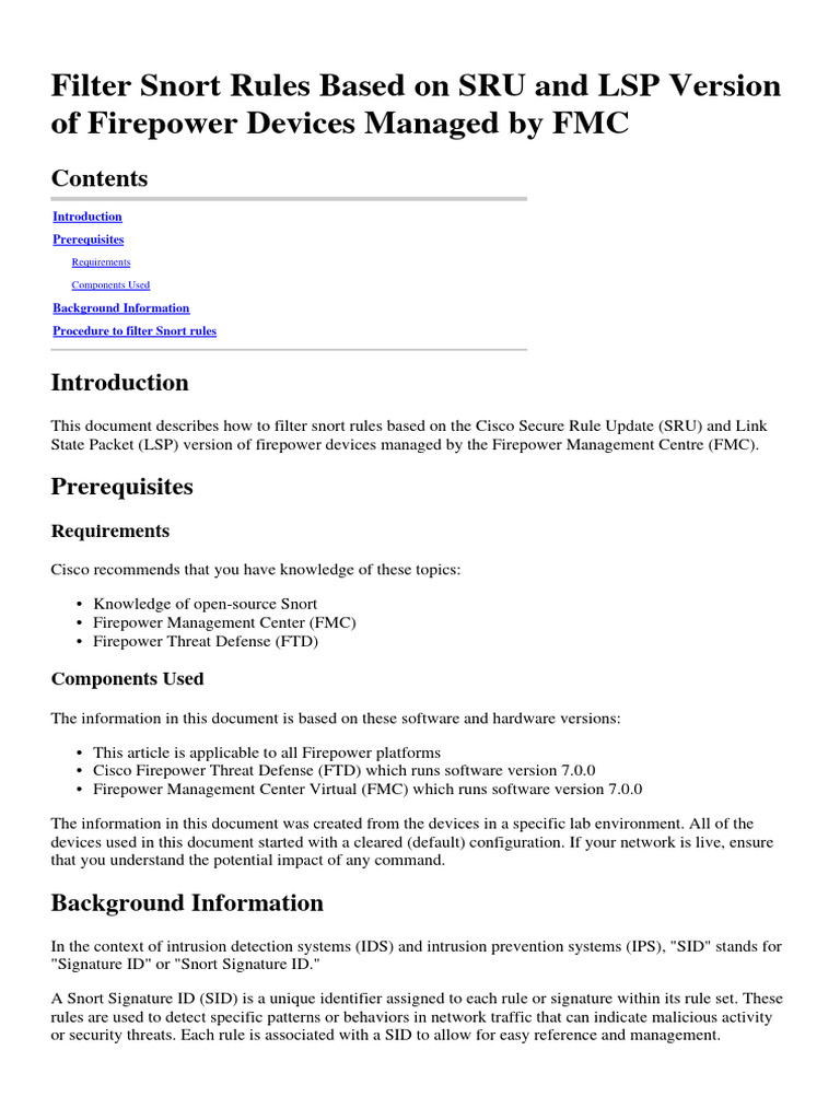 Snort Rule Update Steps | PDF