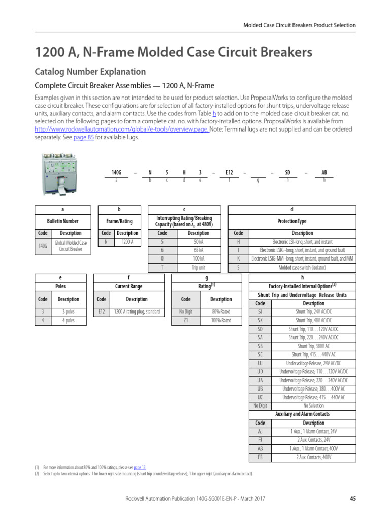 Molded Case Circuit Breakers Selection Guidex | PDF | Electrical Engineering | Components