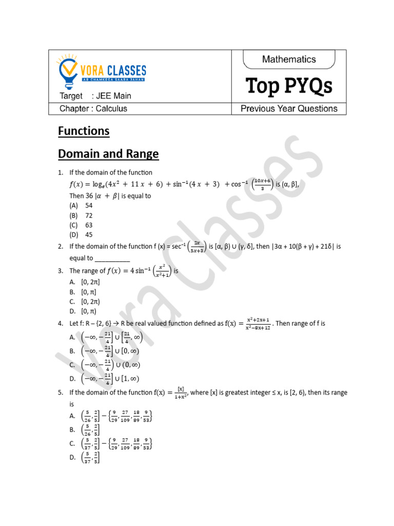 Top PYQ Calculus | PDF