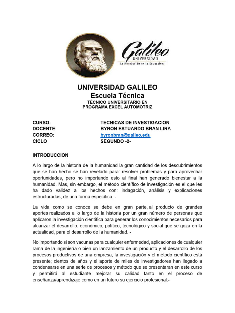 Programa Del Curso | PDF