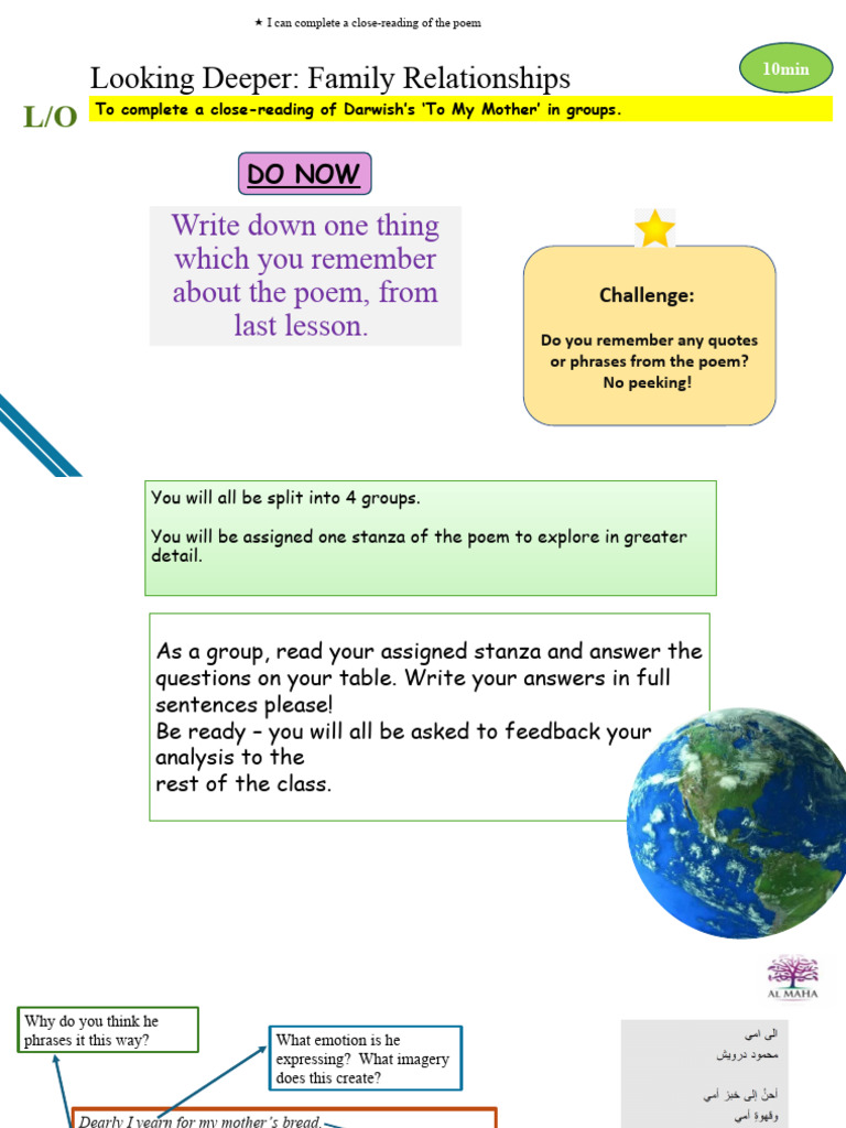 To My Mother Complete Poem | PDF | Religion & Spirituality | Poetry