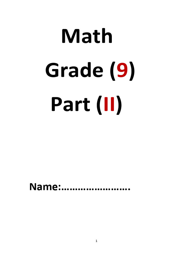 Math Grade 9 Semester 2 | PDF | Triangle | Geometric Shapes