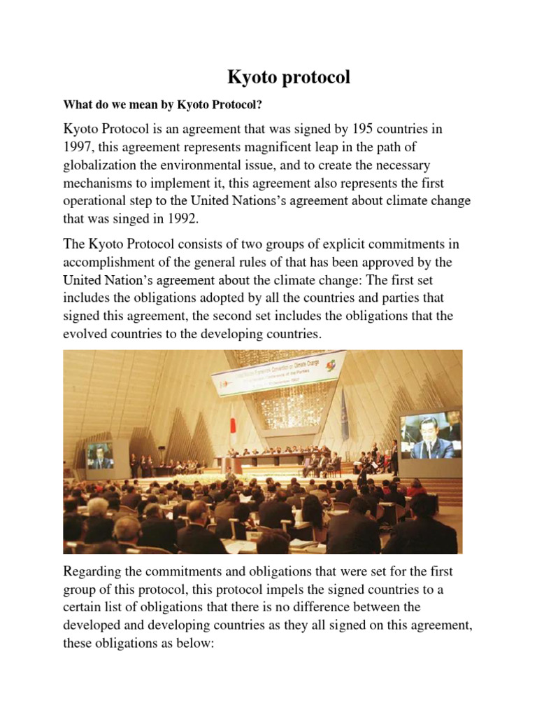 Kyoto Protocol | PDF | Kyoto Protocol | Greenhouse Gas