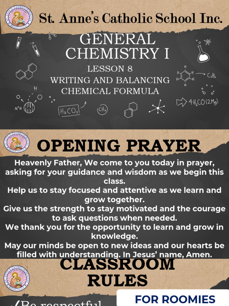 Gen. Chem I Lesson 8 | PDF | Chemistry | Chemical Reactions