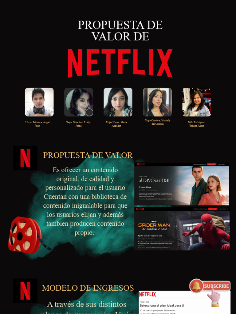 NETFLIX - Propuesta de Valor - G2 | PDF | Netflix | Business
