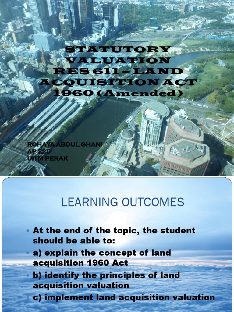 Land Acquisition Compensation Principles | PDF | Eminent Domain | Real ...