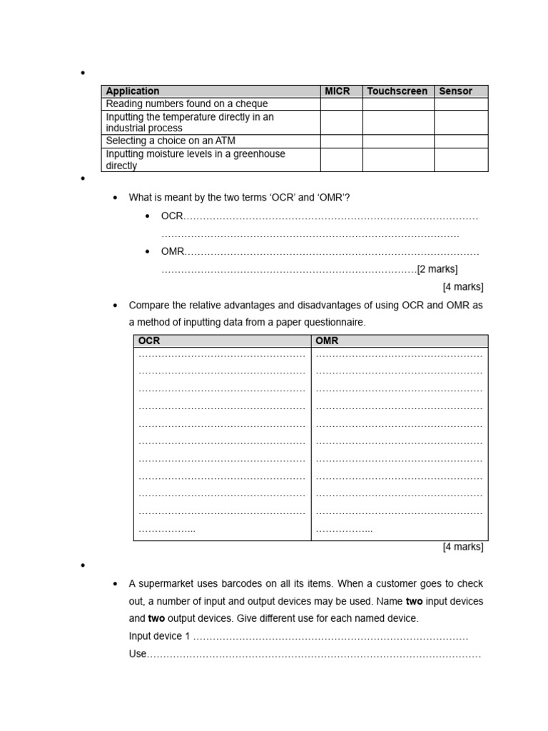 Ch02 - Input and output devices | PDF | Backlight | Printer (Computing)