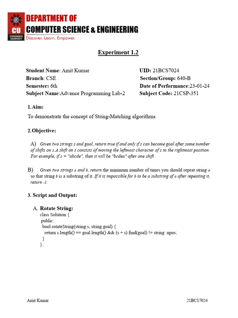 String-Matching Algorithms Guide | PDF