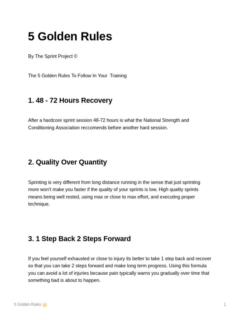 5 Golden Rules | PDF
