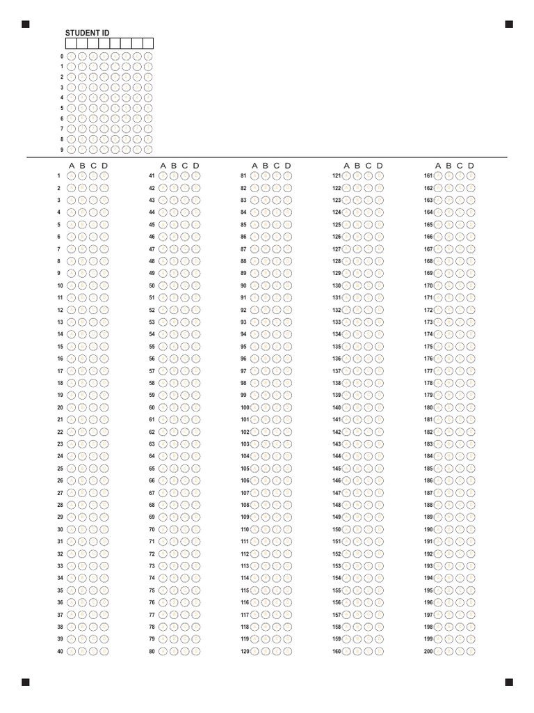 A4 200 General Omr Sheet | PDF