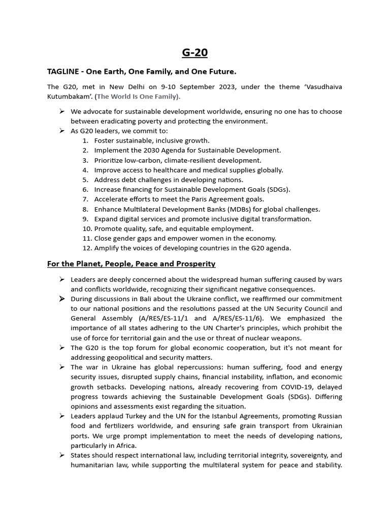 TAGLINE - One Earth, One Family, and One Future | PDF | Sustainability ...