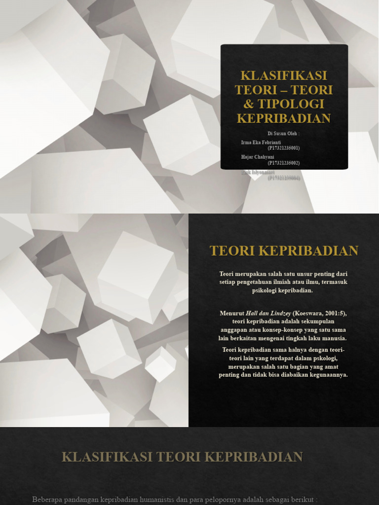 Klasifikasi Teori - Teori & Tipologi Kepribadian | PDF