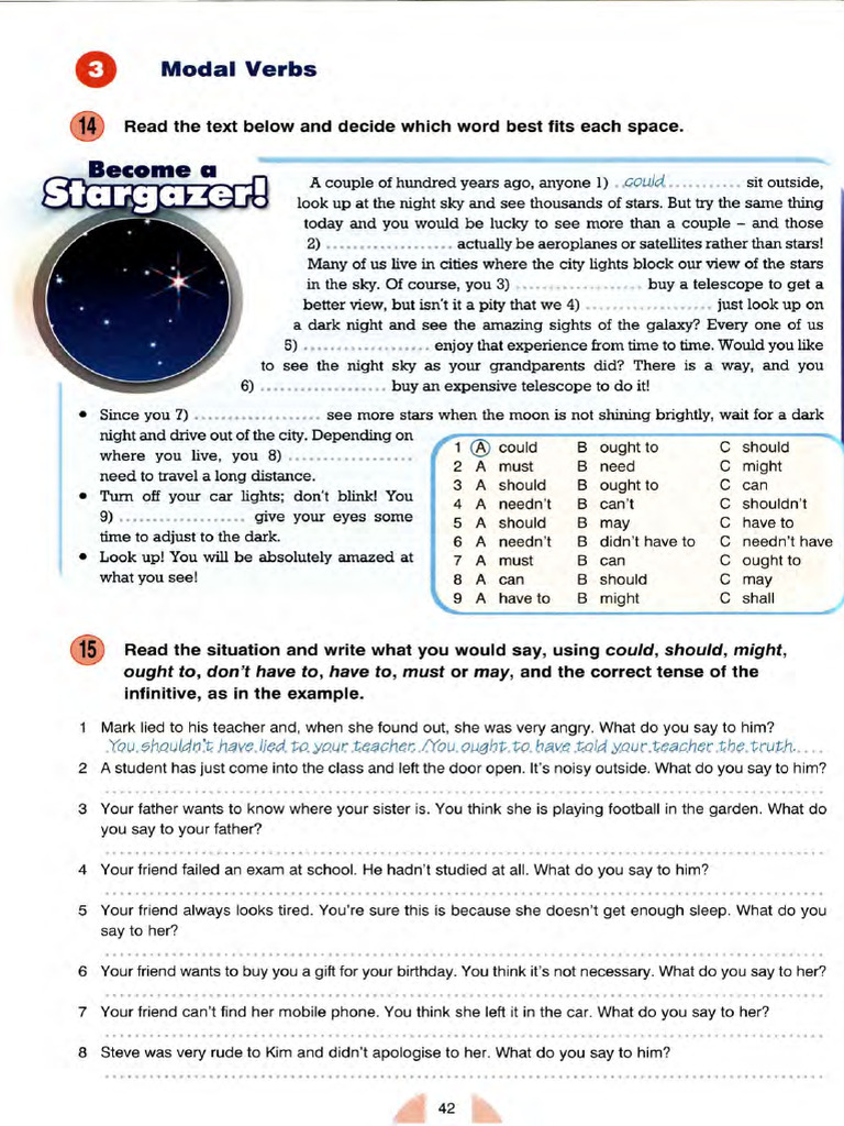 Modals Verbs. Practice (Taken From New Round Up 6 by V. Evans, J. Dooly ...