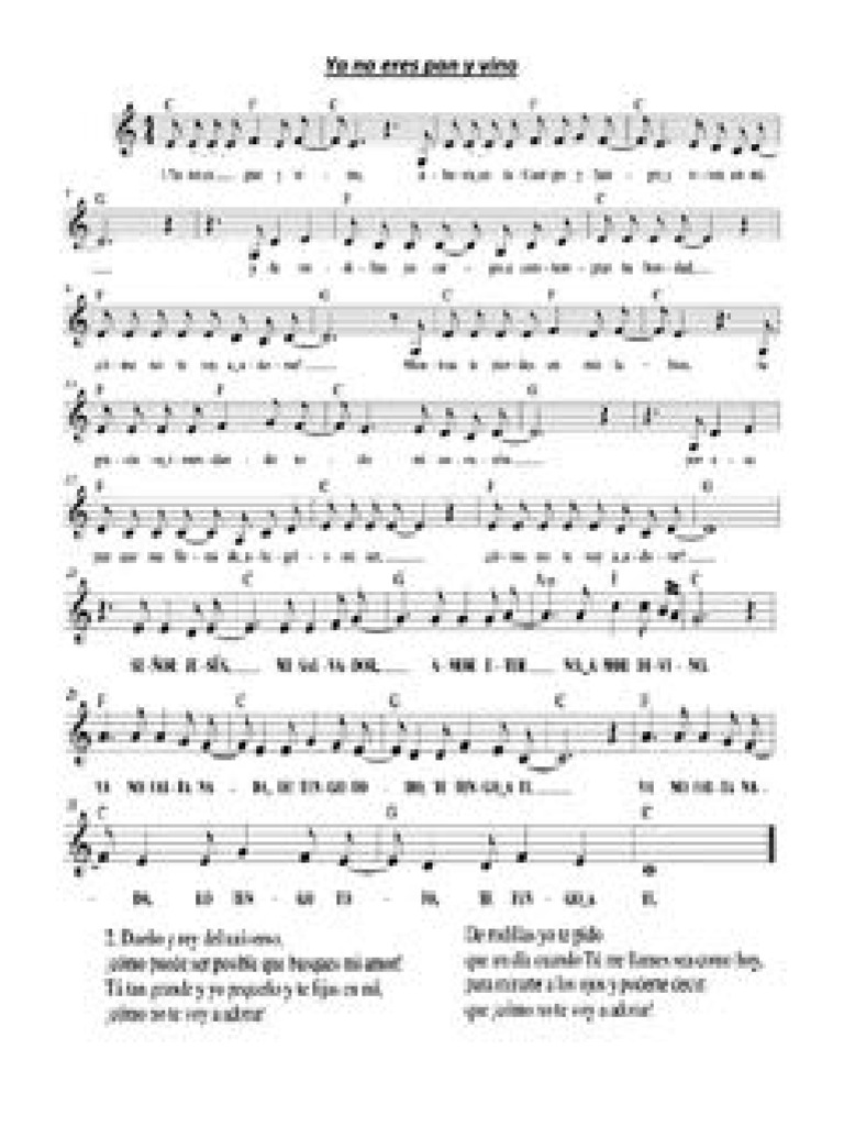 Ya No Eres Pan y Vino | PDF