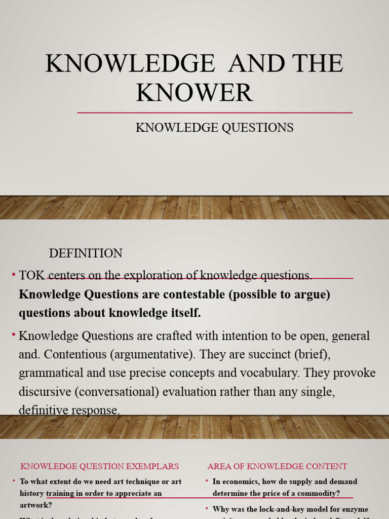 Knowledge and The Knower | PDF | Knowledge | Epistemology