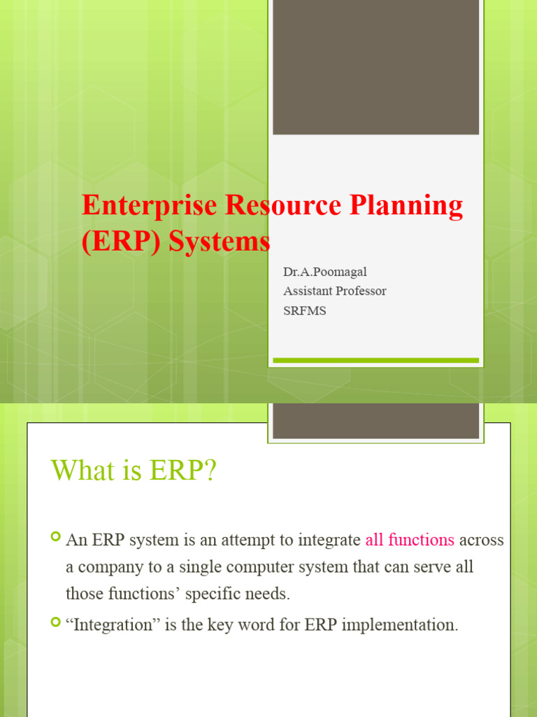 ERP Implementation Phases and Benefits | PDF | Enterprise Resource ...