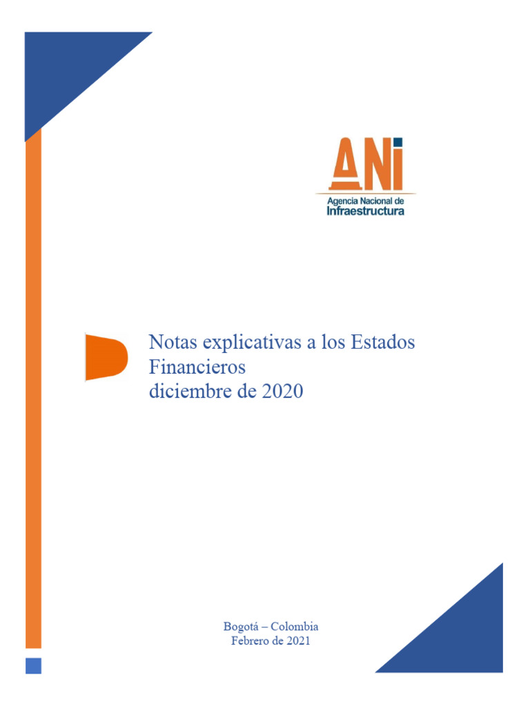 Notas Explicativas A Los Estados Financieros 31-12-2020 | PDF | Contabilidad | Teneduría de libros