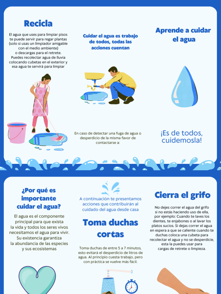 Aprende a cuidar el agua_20240122_174328_0000 | PDF | Agua | Tap (Válvula)