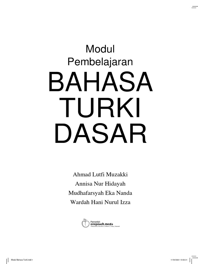 Modul Bahasa Turki A1-A2 | PDF