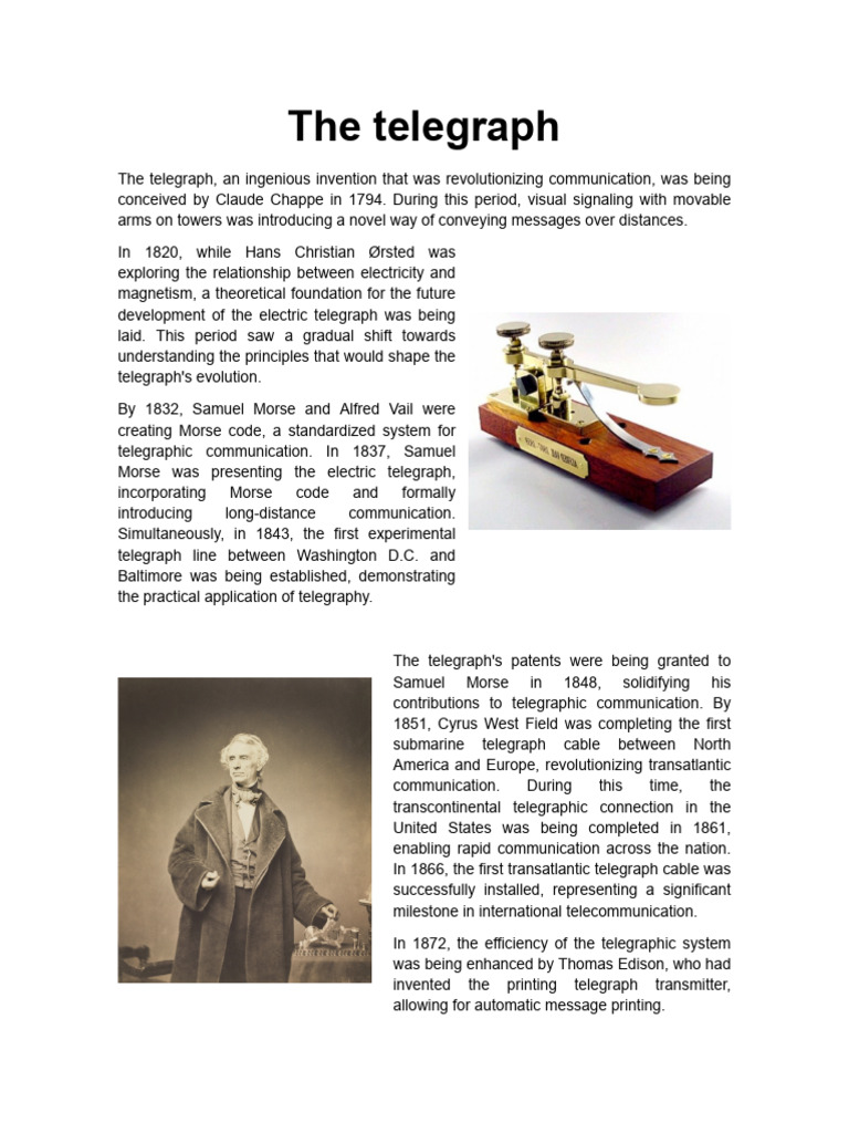 The telegraph ingles | PDF | Telegraphy | Communication