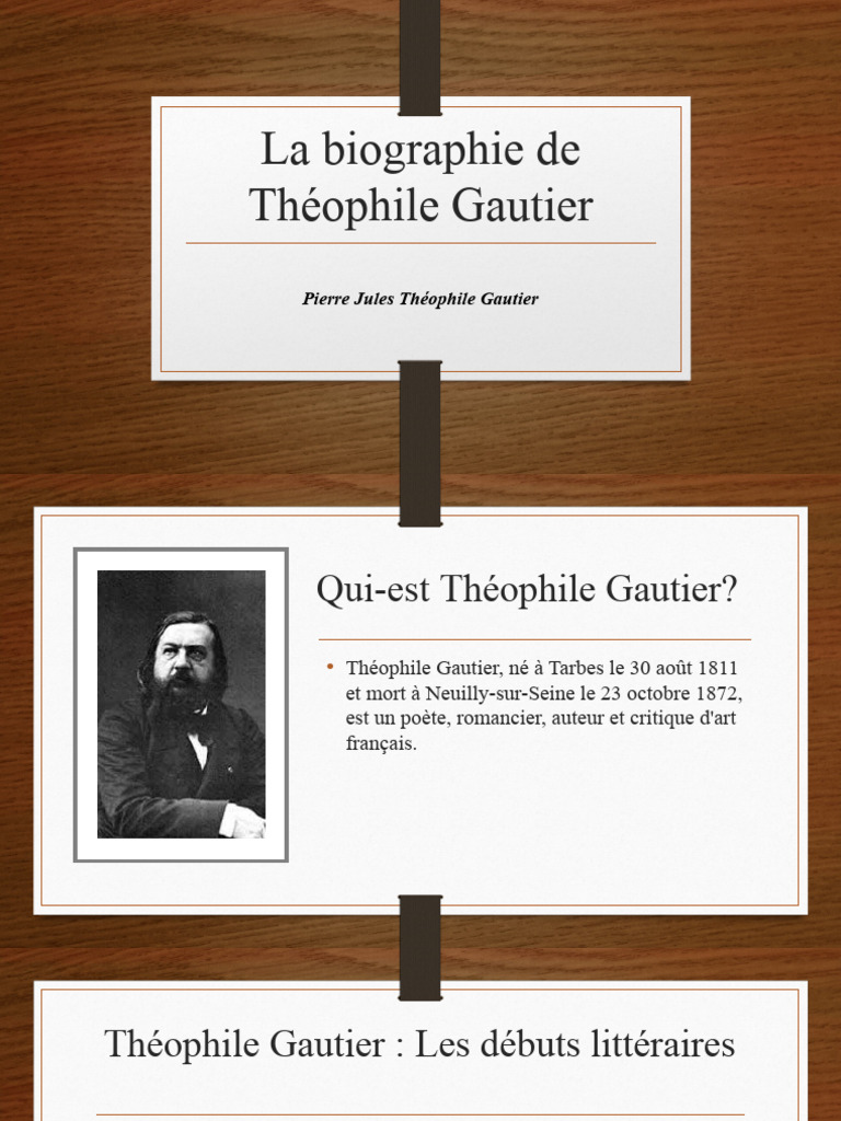 Biographie de Théophile Gautier | PDF