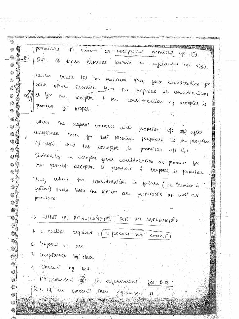 Handwritten Notes Contract | PDF | Business