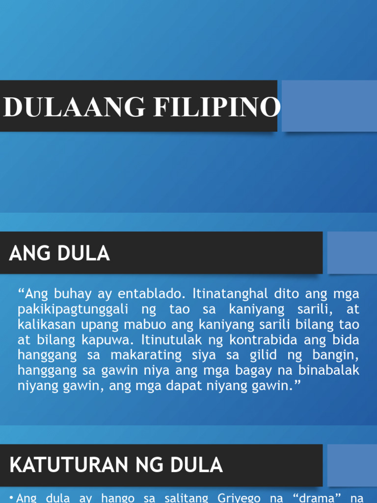 Dulaang Filipino | PDF