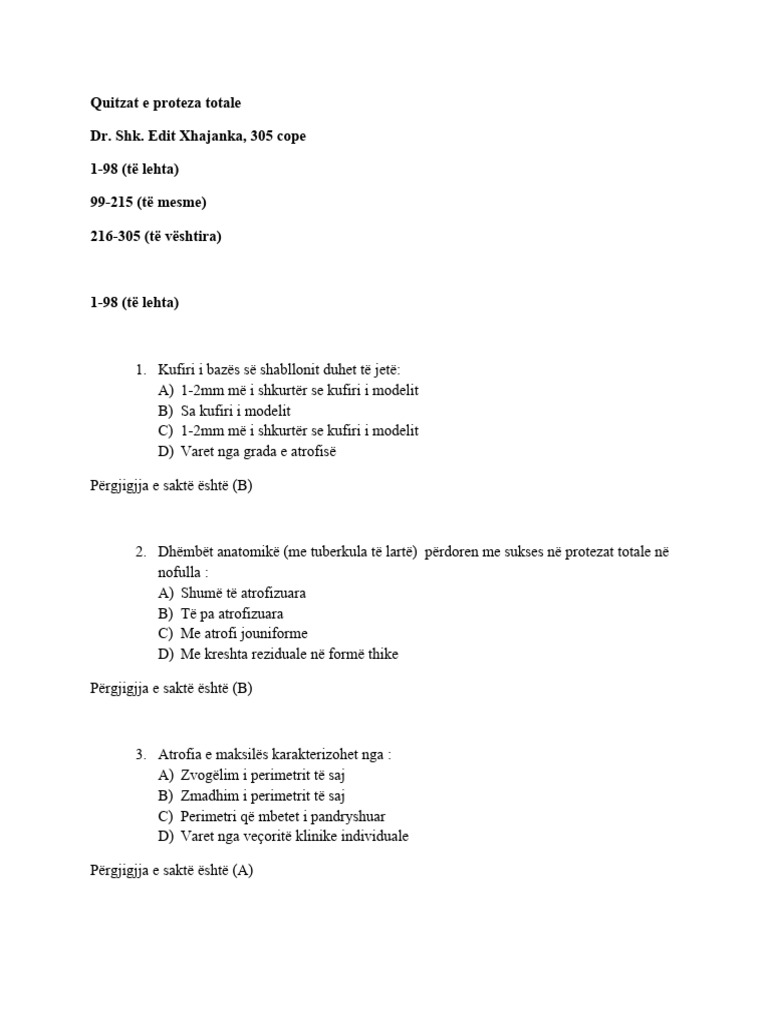 proteza totale,305cp | PDF