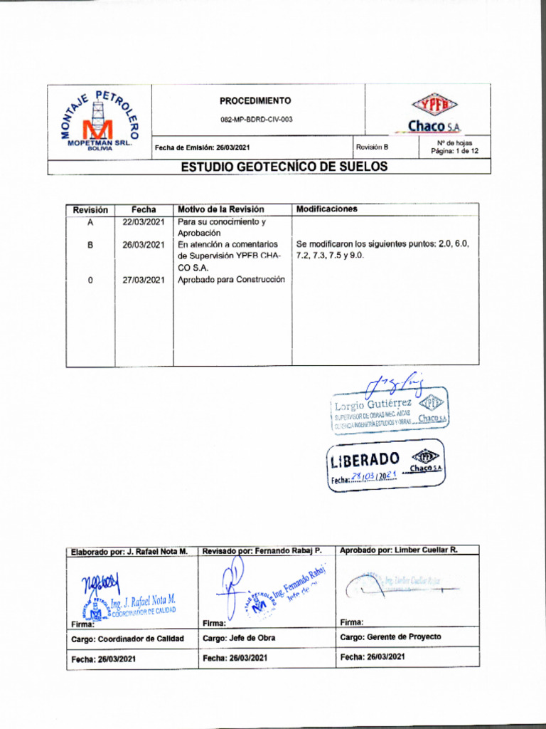 Procedimiento de Estudio Geotécnico | PDF | Ingeniería geotécnica ...