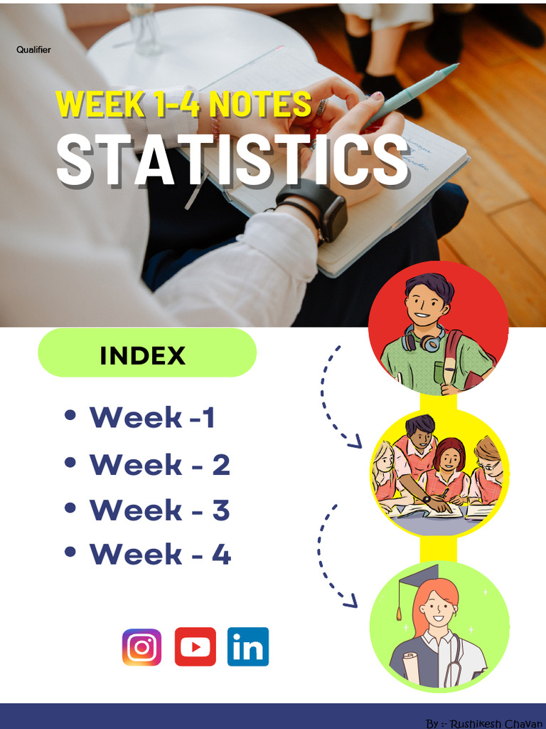 Statistics Week 1-4 Overview | PDF | Mean | Level Of Measurement
