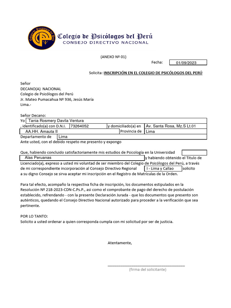 Formularios Completados Imprimir | PDF