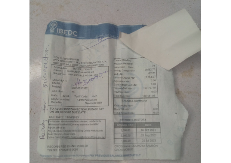 Valid Nigeria Utility Bill | PDF