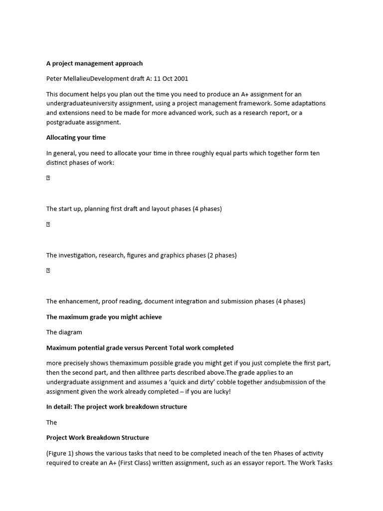 A Project Management Approach | PDF | Project Management