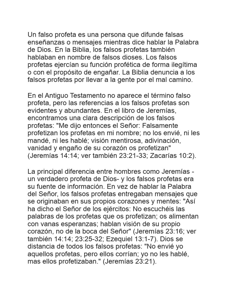 Falsos Profetas | PDF | Profeta | Libros de reyes