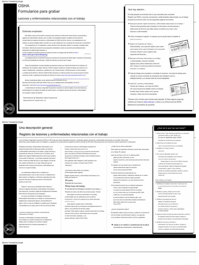OSHA RK Forms Package | PDF