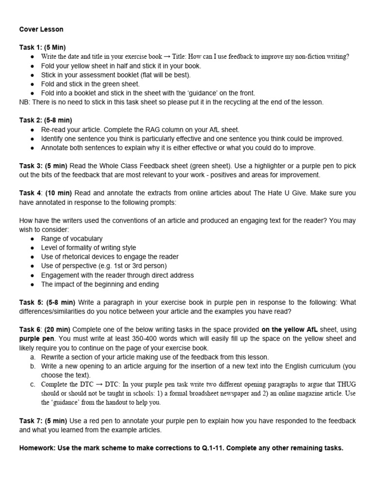 Cover Lesson | PDF | Books | Behavior Modification