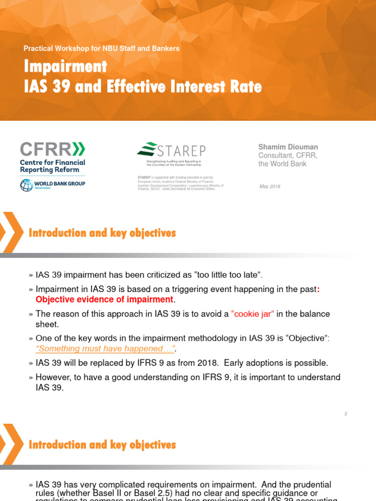 IAS 39 Impairment: Key Concepts and Guidance | PDF | Discounting | Interest