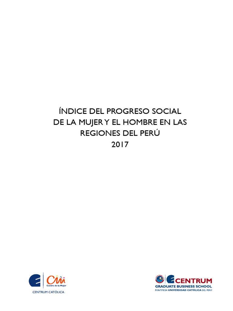 2017 - Índice Del Progreso Social de La Mujer y El... | PDF | Índice de Desarrollo Humano ...