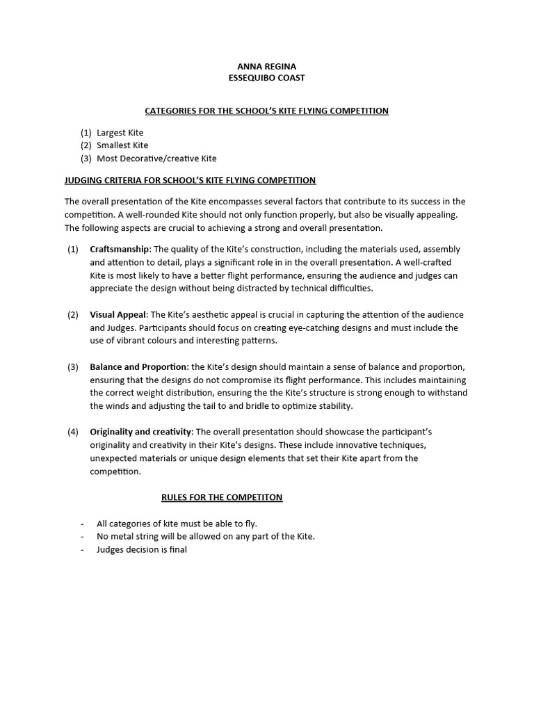 Rules For Kite Flying | PDF