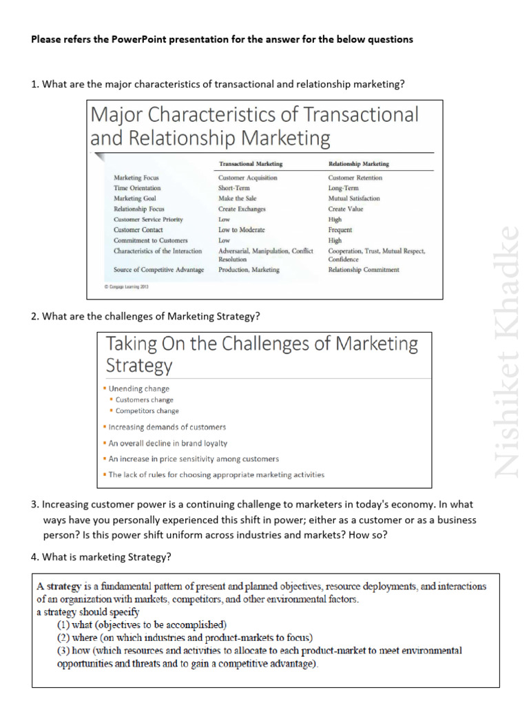 MS Questions With Answers | PDF | Swot Analysis | Competitive Advantage