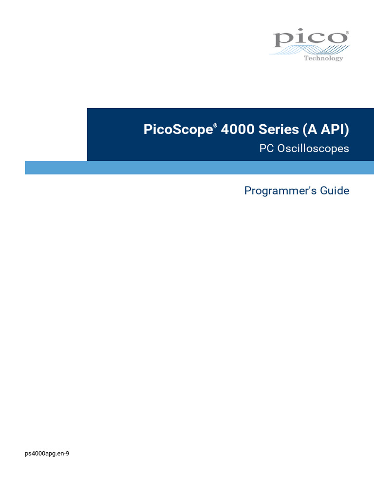 Picoscope 4000 Series A Api Programmers Guide | PDF | Operating System ... Picoscope 4000 Series A Api Programmers Guide | PDF | Operating System ...