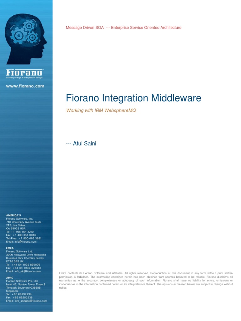 Fiorano Integration Middleware: - Atul Saini | PDF | Peer To Peer | Computer Network