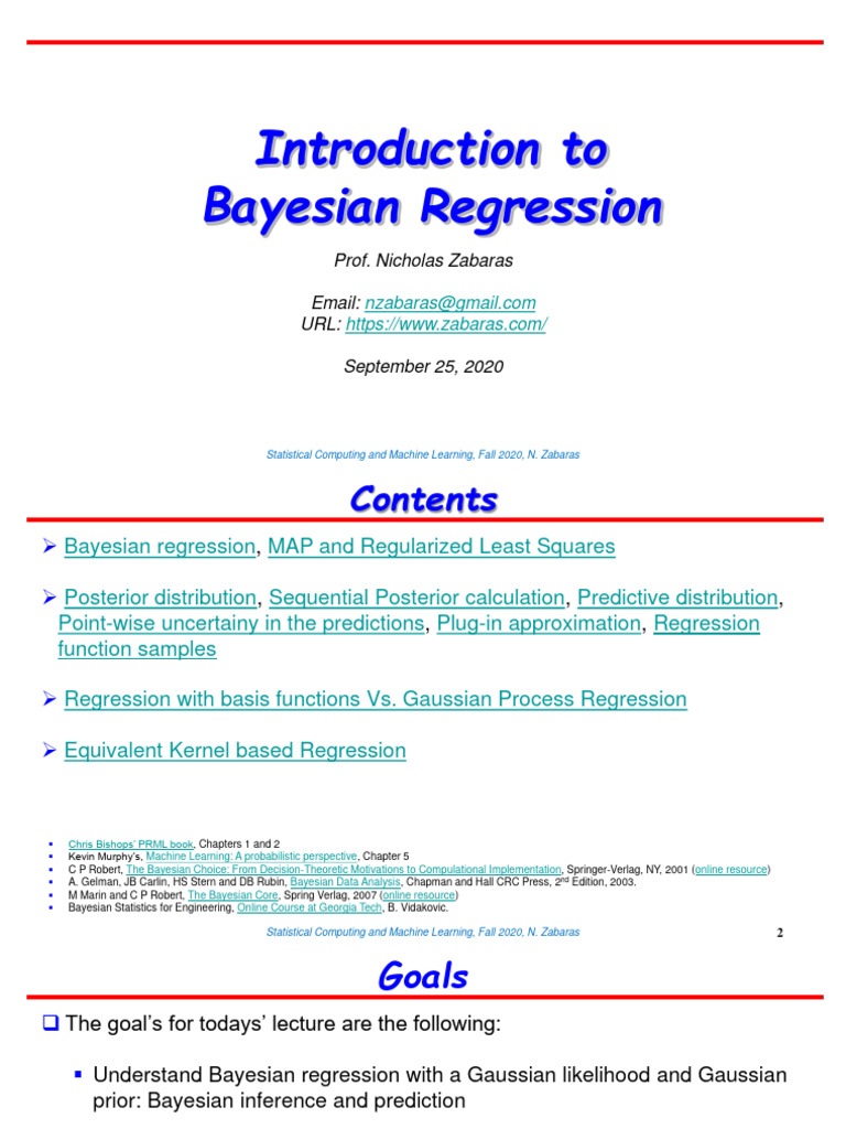 Lec22-Introduction2BayesianRegression | PDF | Normal Distribution ... Lec22-Introduction2BayesianRegression | PDF | Normal Distribution ...