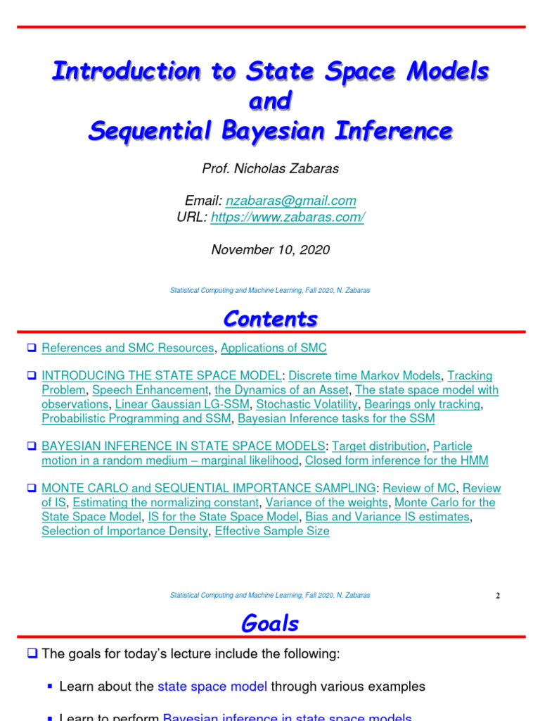 State Space Models & Bayesian Inference | PDF | Monte Carlo Method ...