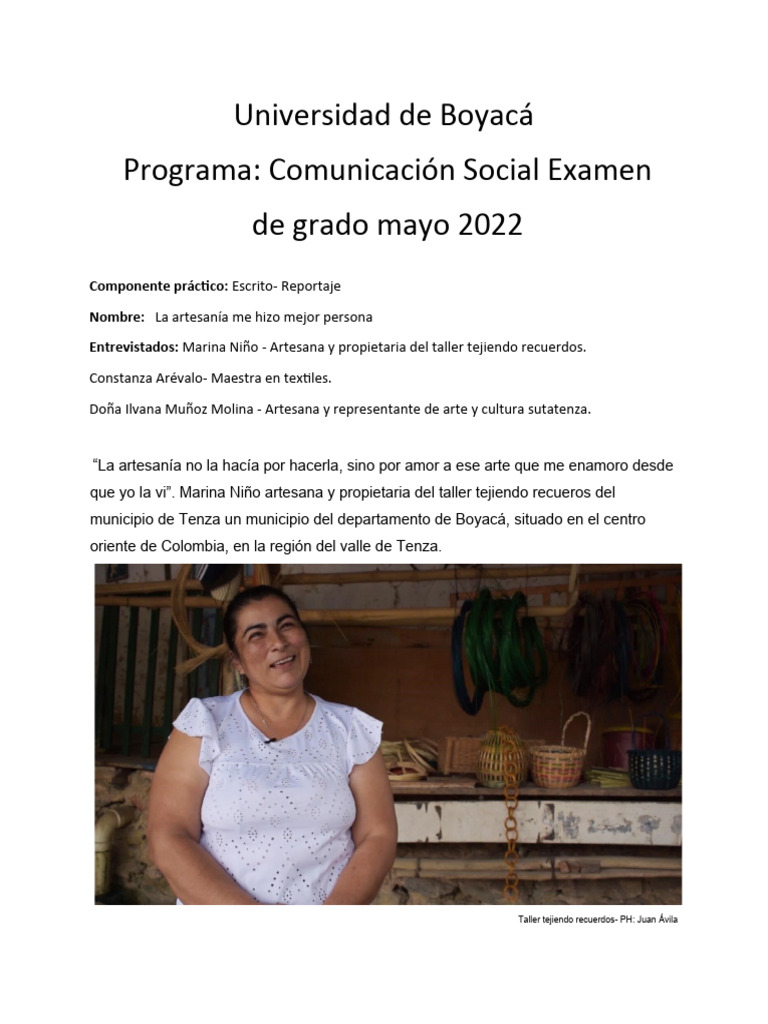 Escrito - Reportaje | PDF