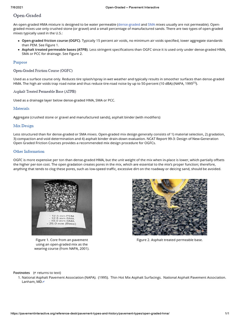 Open-Graded Asphalt Overview | PDF | Road Surface | Materials