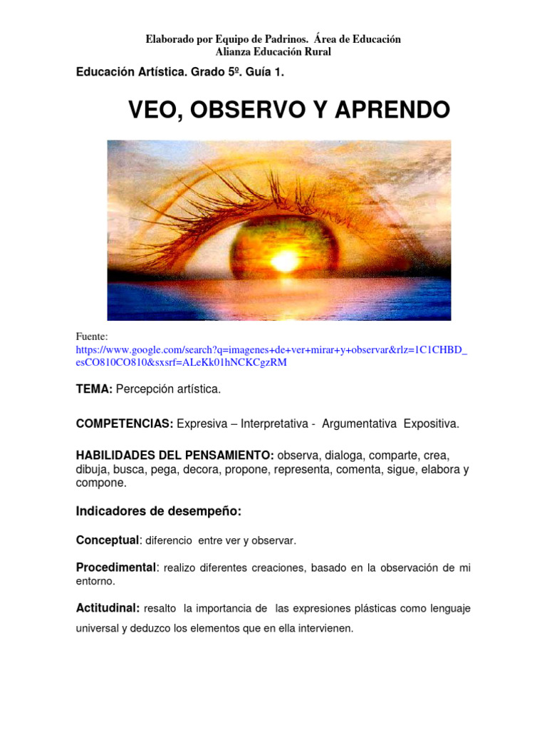 01 Ver, mirar y observar | PDF | Percepción | Color