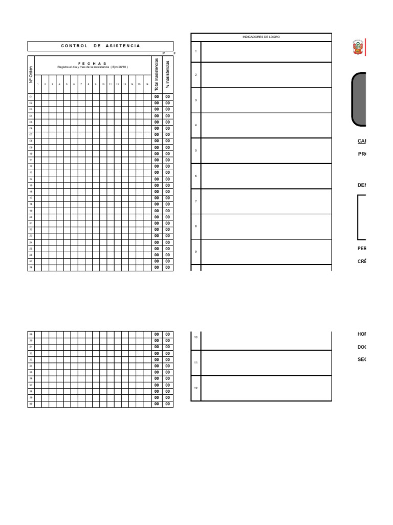 Registro de Asistencia y Evaluacion de Proda DUAL IV | PDF