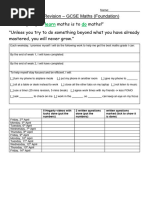 GCSE Edexcel Higher Mathematics: Topic List for Revision (NON ...