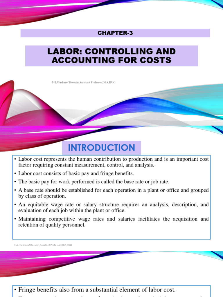 MH Chapter - 3 - Labor Controlling and Accounting For Costs | PDF ...